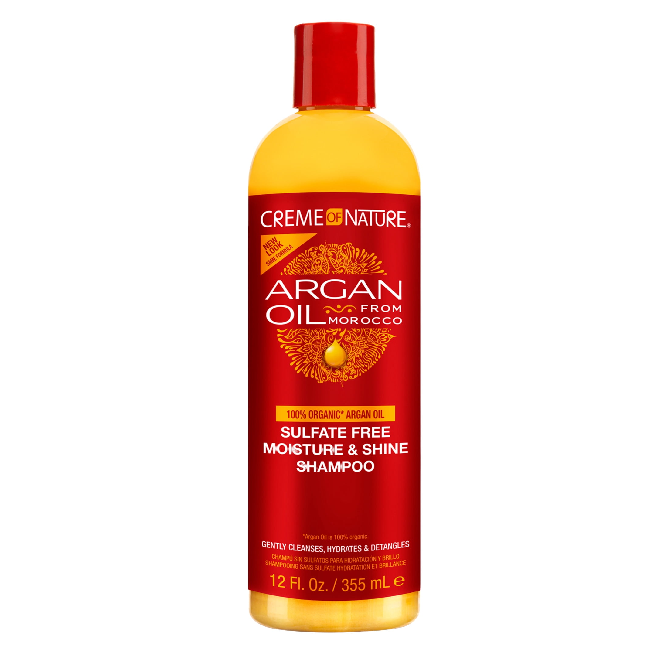 Creme of Nature Sulfate-Free Argan Oil Moisture & Shine Shampoo, 12 Fl ...