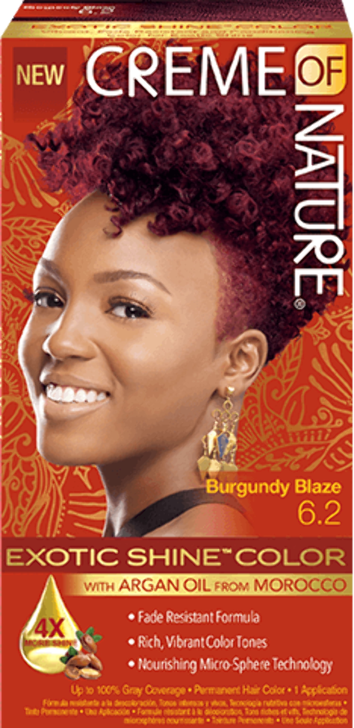 Creme Of Nature Exotic Shine Permanent Hair Color Kit with Argan Oil ...