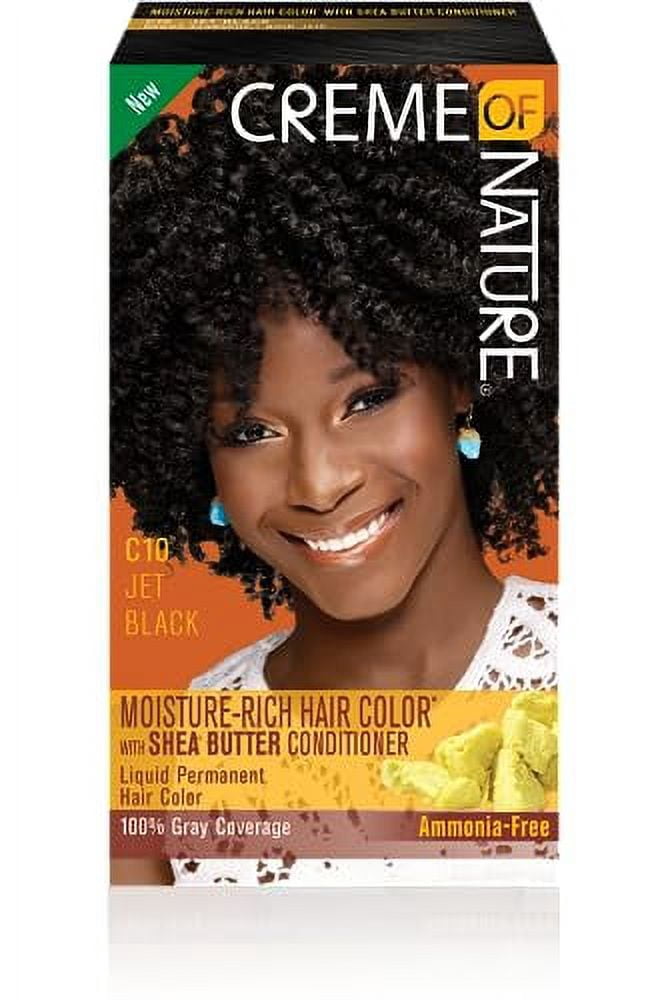 Creme of Nature Moisture Rich Hair Color Kit, C10 Jet Black, 1 ...