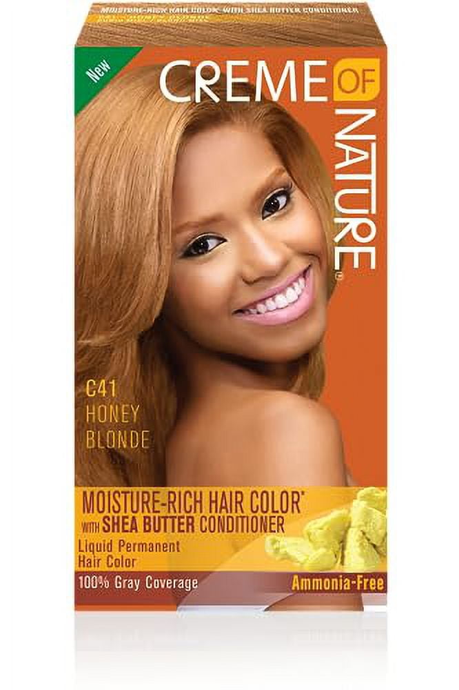 Creme of Nature Moisture Rich Hair Color Kit, C41 Honey Blonde, 1 ...