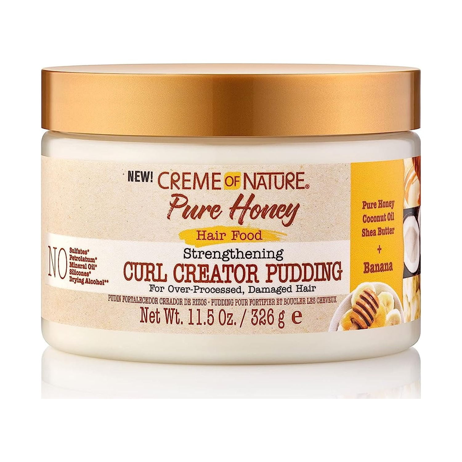 Creme of Nature Pure Honey Hair Food Curl Pudding 11.5 Oz, Pack of 2 ...