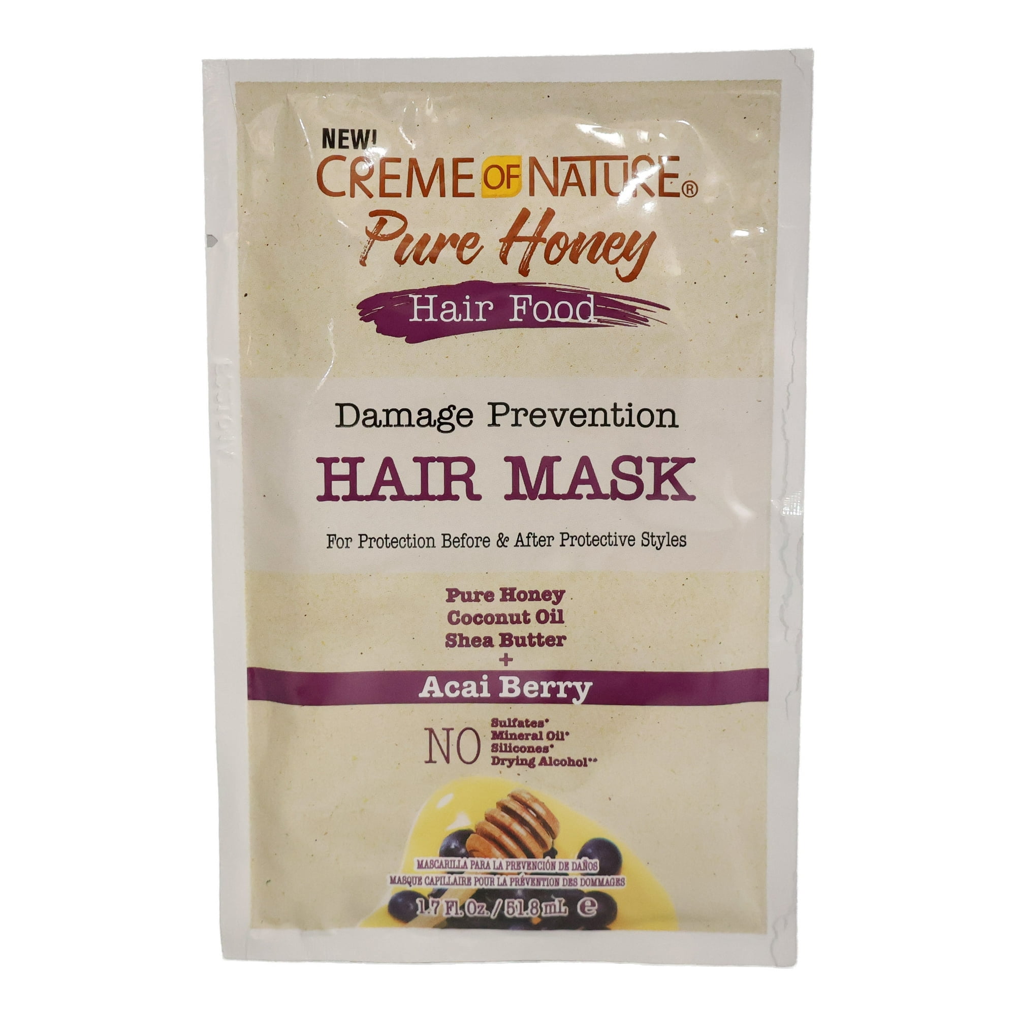 Creme of Nature Pure Honey Hair Food Mask, 1.7 Oz - Walmart.com