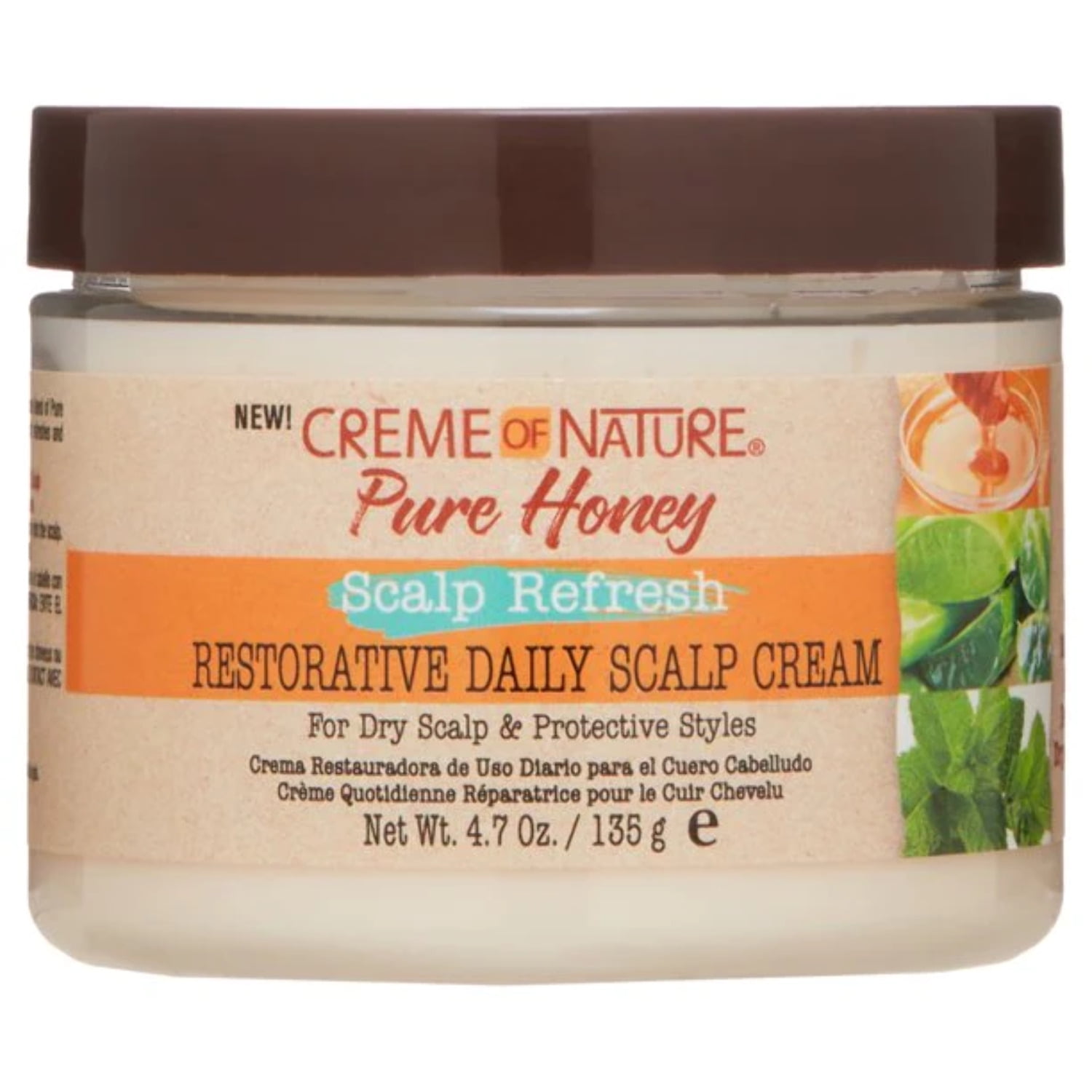 Creme of Nature Pure Honey Scalp Refresh Restorative Daily Scalp Cream ...