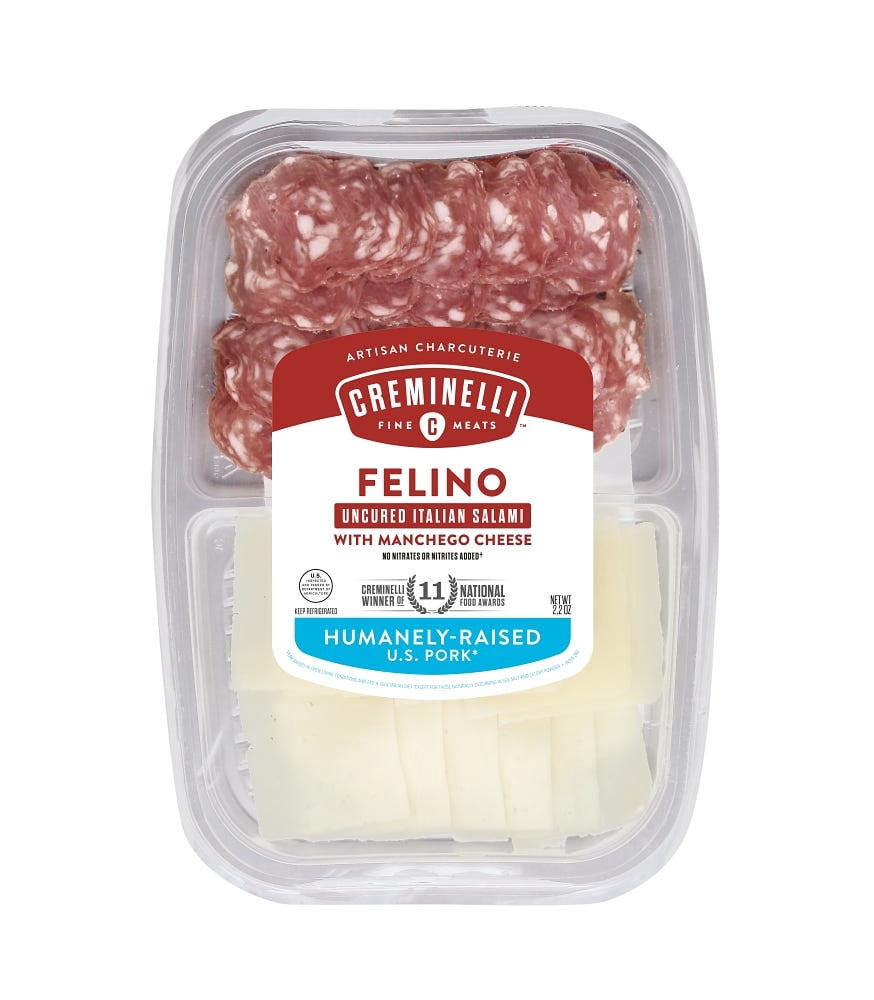 Creminelli Fine Meats Sliced Felino and Manchego 2.2 oz Pack of 12 ...