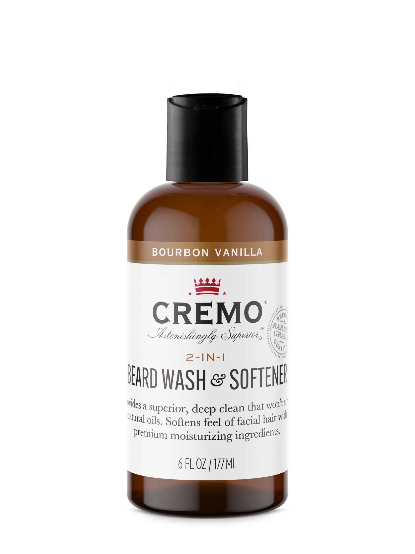 Cremo 2-in-1 Beard & Face Wash, Bourbon Vanilla Scent, 6 fl oz ...