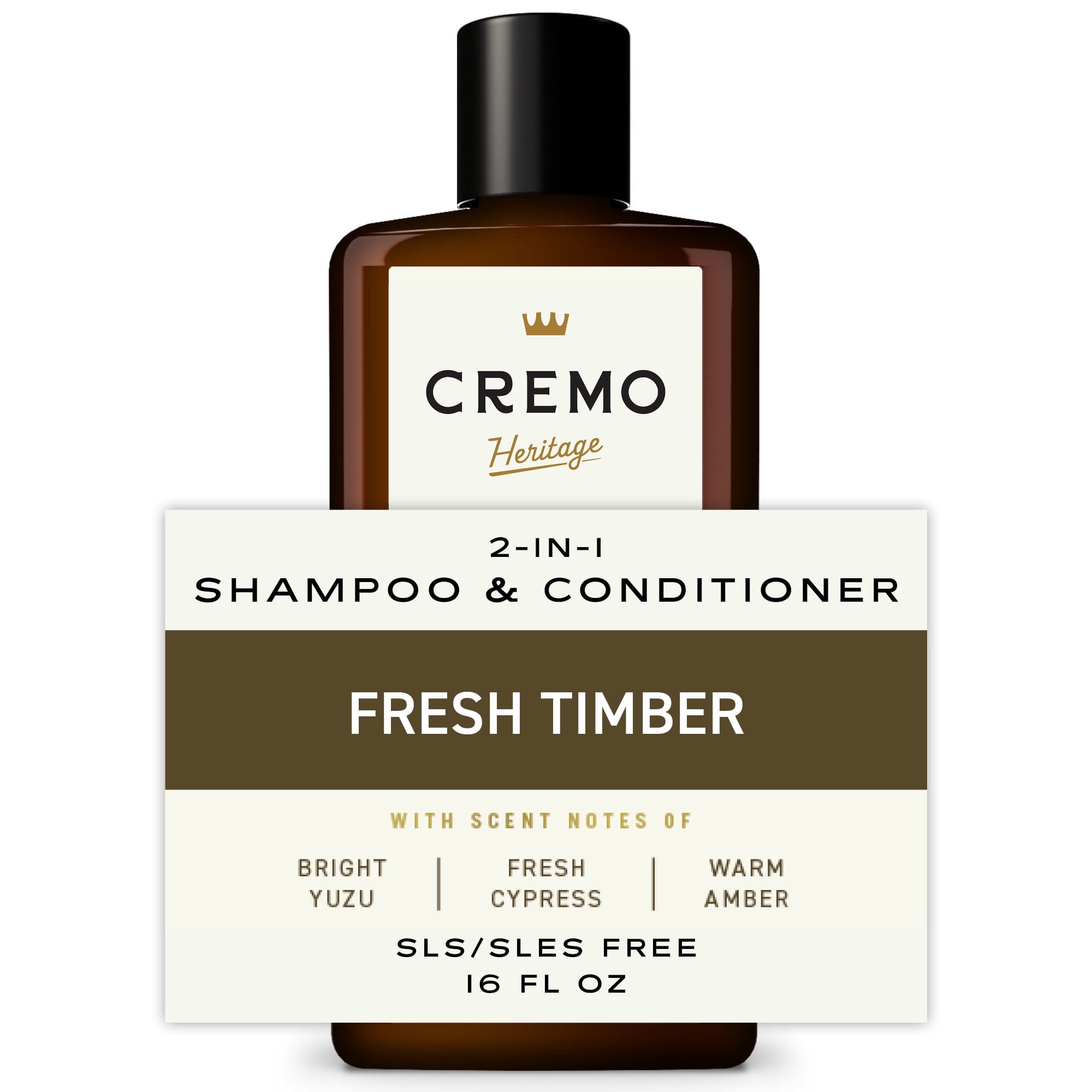 Cremo 2-in-1 Men's Shampoo & Conditioner Heritage Green, Fresh Timber ...
