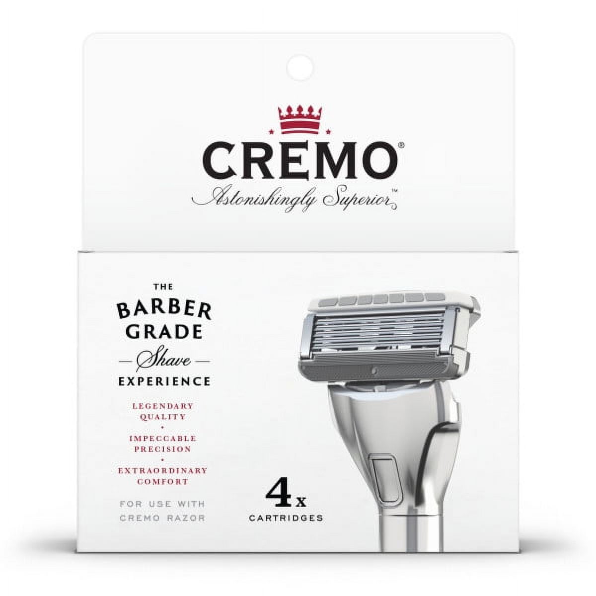 Cremo Barber Grade 5-Blade Mens Razor Cartridges with Pull-Back Trimmer ...