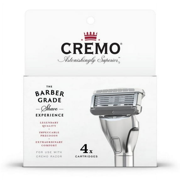 Cremo Barber Grade 5-Blade Mens Razor Cartridges with Pull-Back Trimmer ...