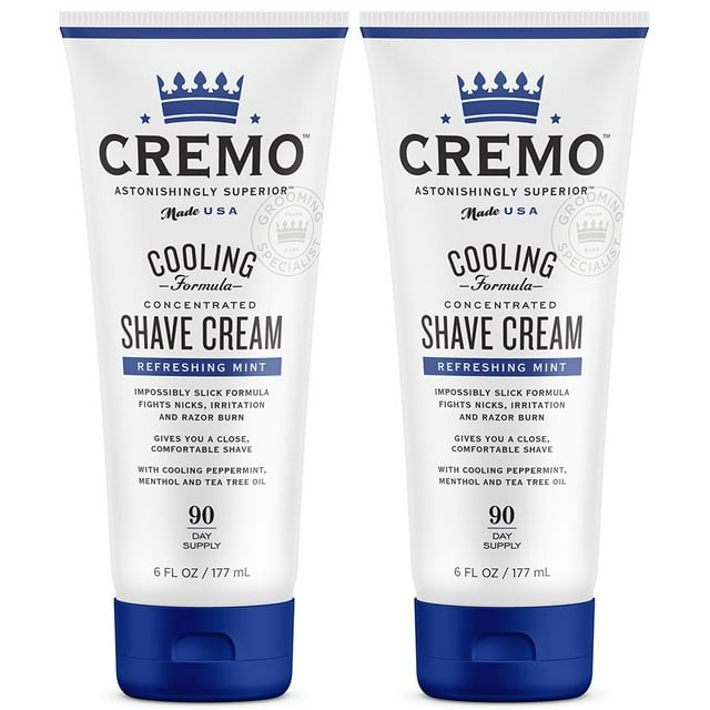 Cremo Barber Grade Cooling Shave Cream, Astonishingly Superior Ultra ...