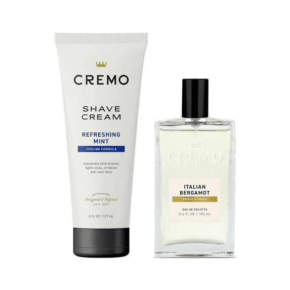 Cremo Barber Grade Cooling Shave Cream & Italian Bergamot Spray Cologne ...