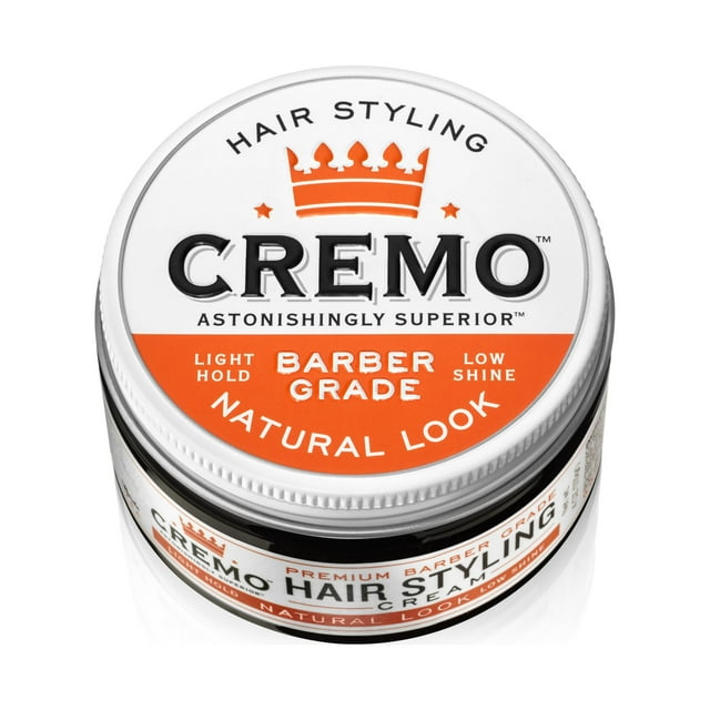 Cremo Barber Grade Hair Styling Cream, Natural Look, 4oz - Walmart.com