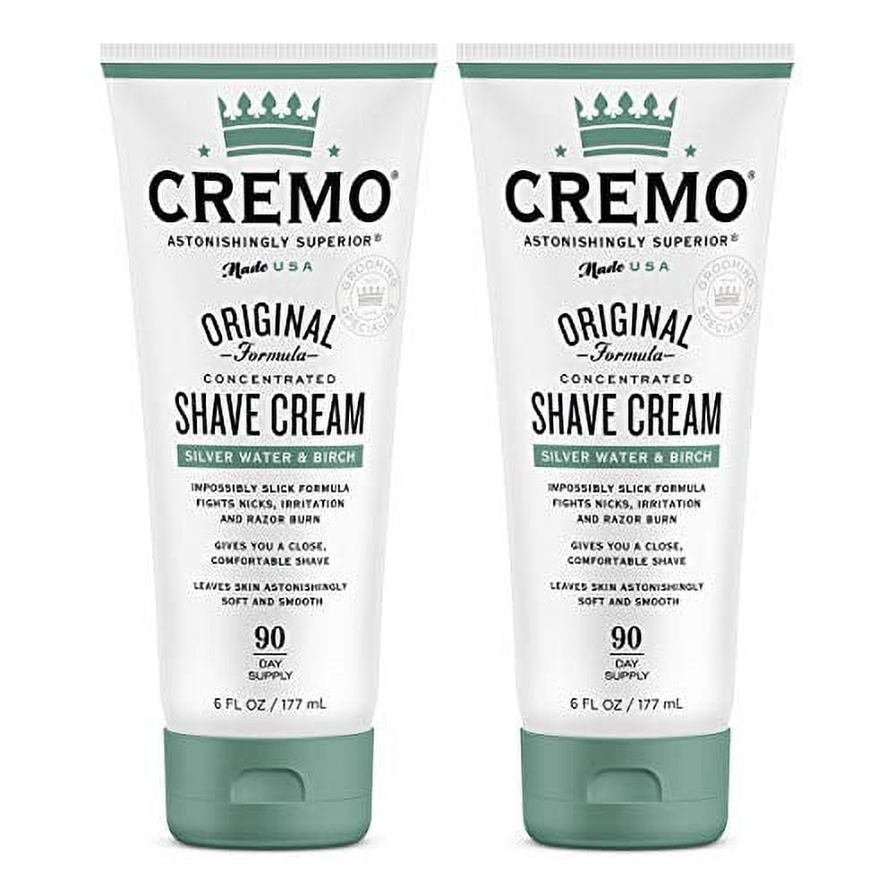 Cremo Barber Grade Silver Water & Birch Shave Cream, Astonishingly ...