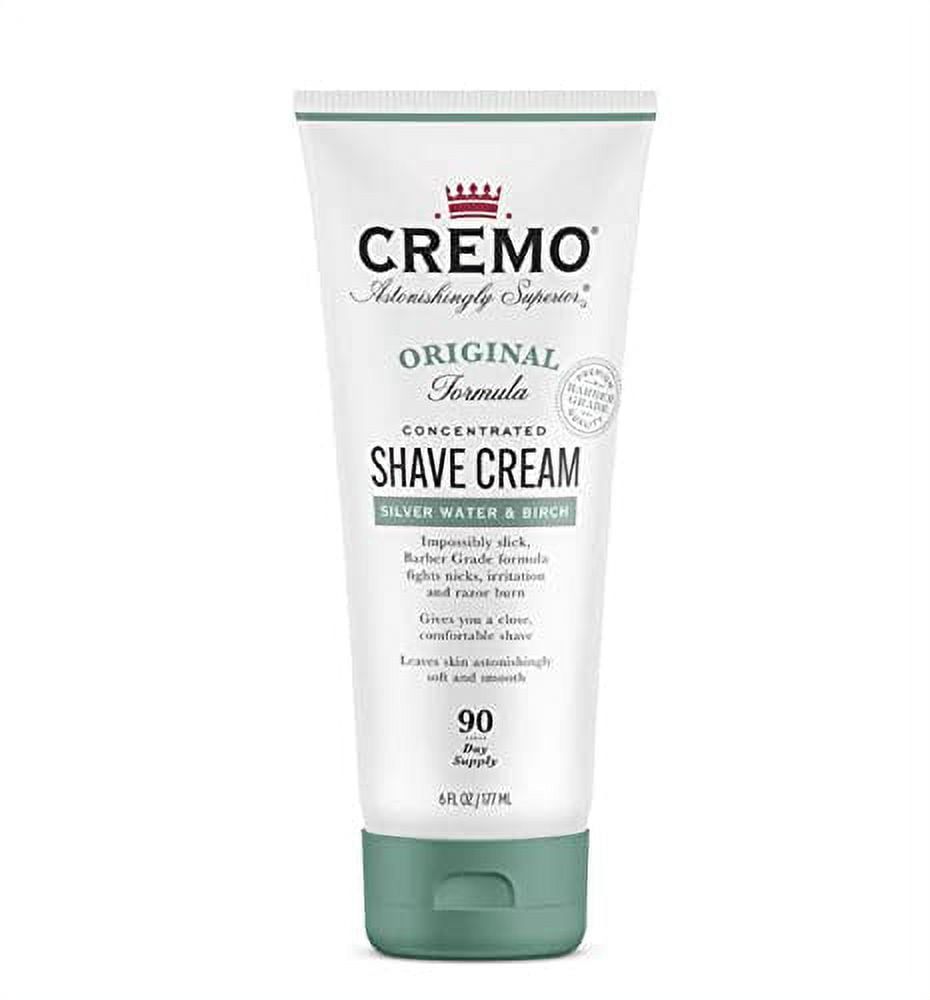 Cremo Barber Grade Silver Water & Birch Shave Cream, Astonishingly ...