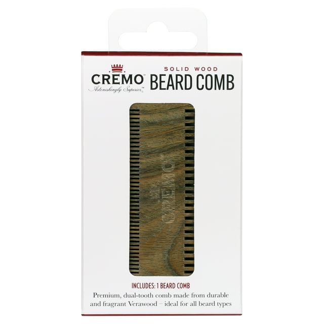 Cremo Beard Comb, Perfect for Styling Beard and Mustache of all Lengths ...