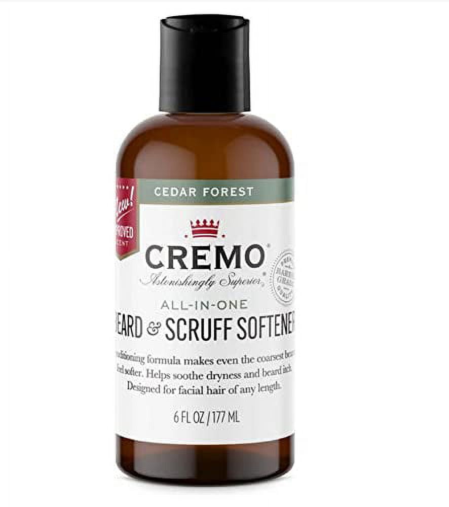 Cremo Cedar Forest Beard & Scruff Softener, Softens and Conditions ...