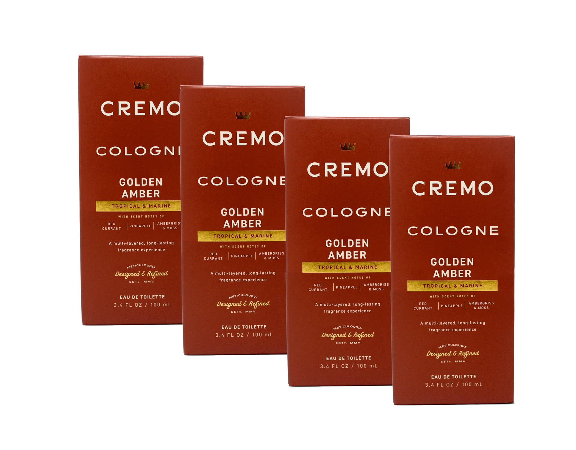 Cremo Golden Amber Cologne for Men, Men’s Fragrance Spray with Red ...