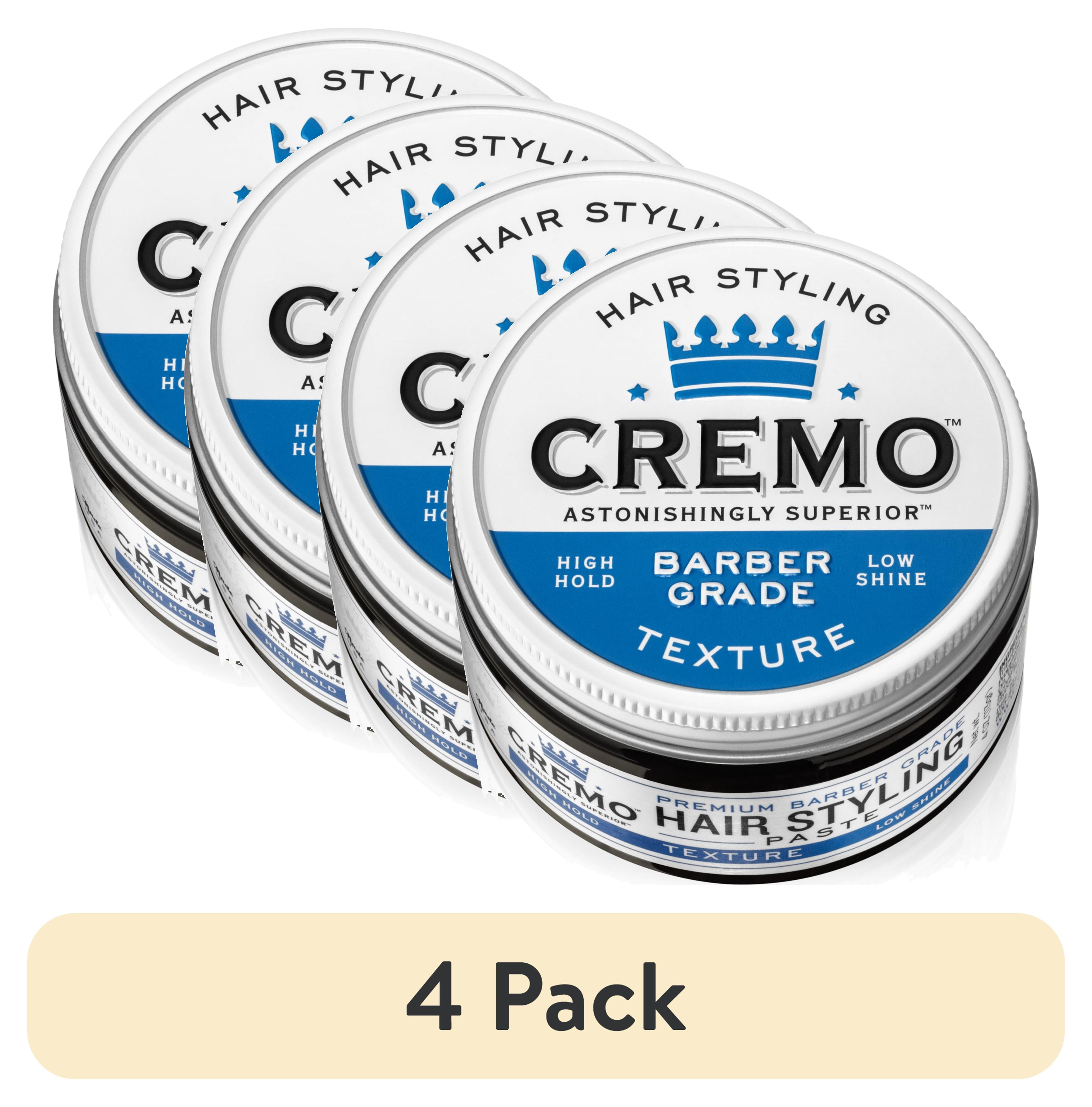 (4 pack) Cremo Hair Texture Paste, High Hold, Low Shine, All Hair Types ...