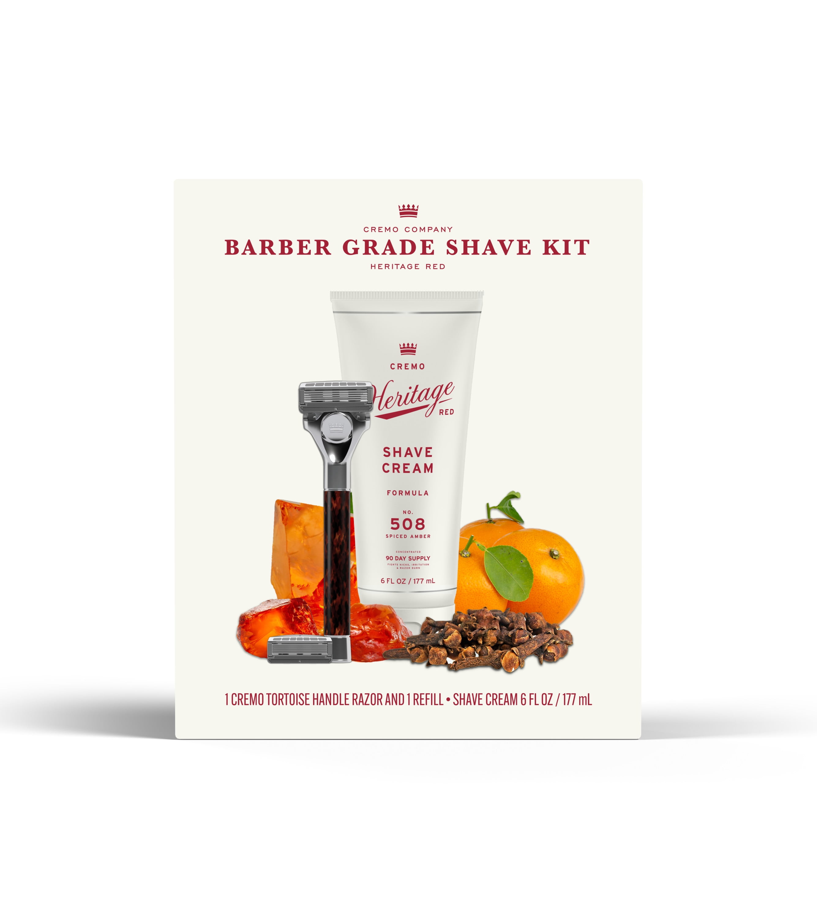 Cremo Heritage Red Men's Shave Holiday Men's Gift Set, Includes 1 ...