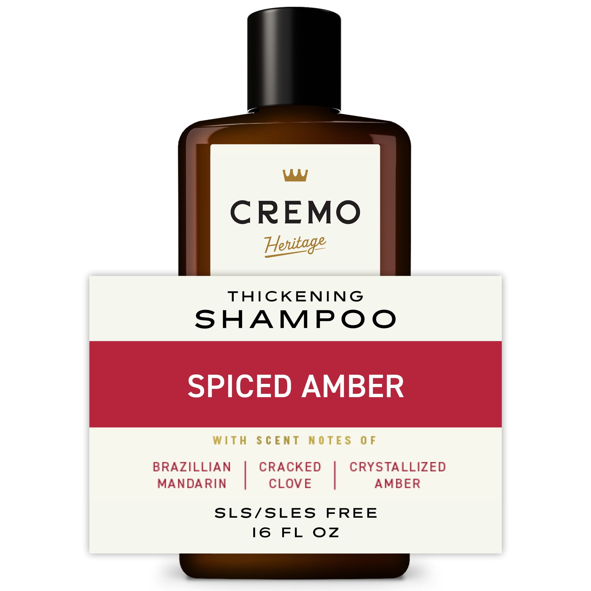 Cremo Heritage Red Thickening Mens Shampoo, Spiced Amber Scent, 16 fl ...