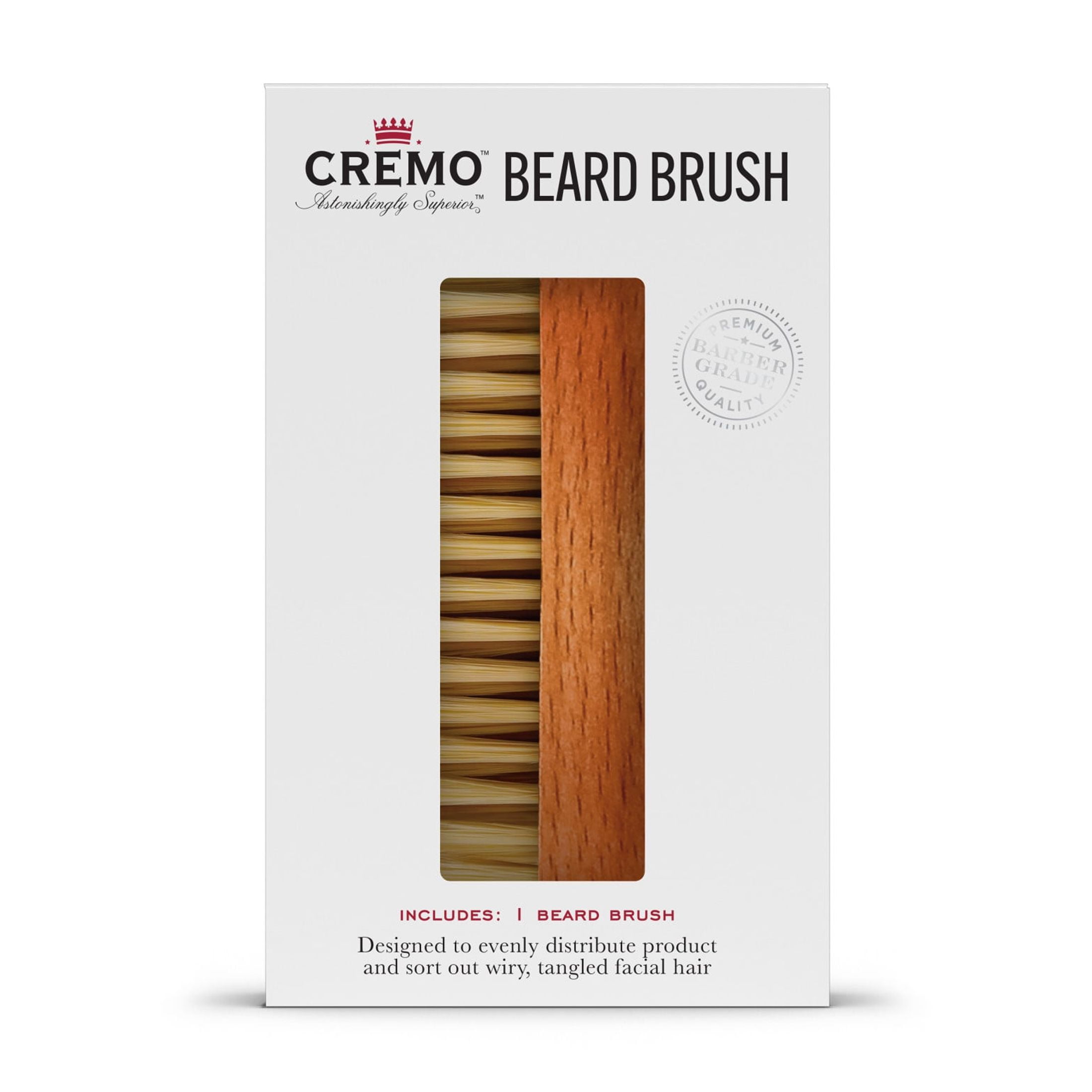 Cremo Manual Beard Brush, Brown Color, All Hair Types, 1 Ct - Walmart.com