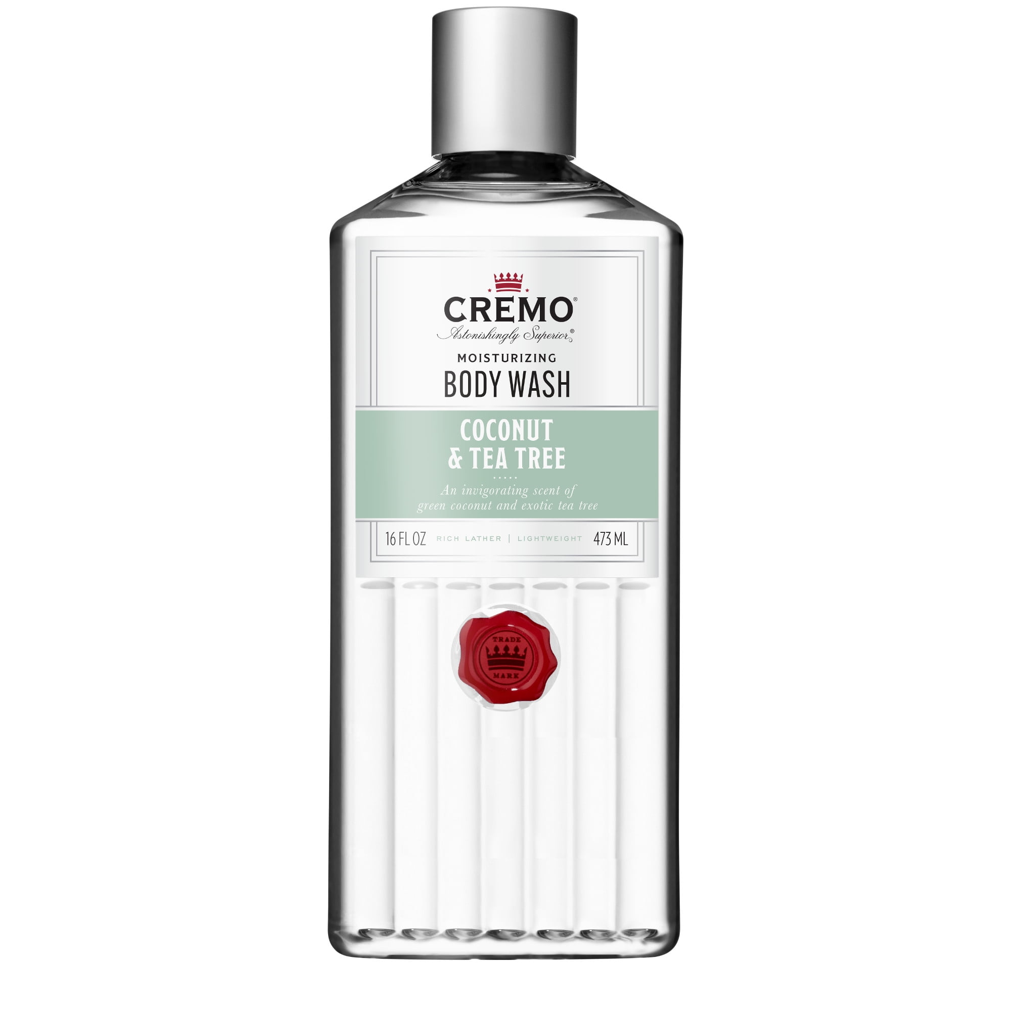 Cremo Men's Body Wash, Coconut Tea Tree Scent, 16 fl oz, All Skin Types ...