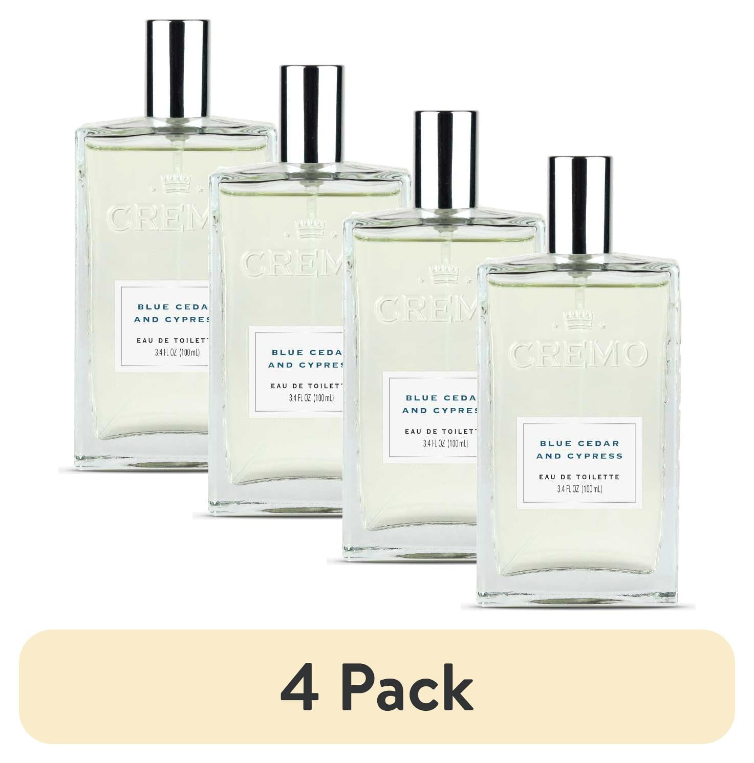 (4 pack) Cremo Men's Spray Cologne, Blue Cedar & Cypress, 3.4 oz ...
