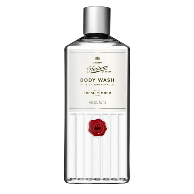 Cremo Moisturizing Men's Body Wash 16 fl oz, Heritage Green Fresh ...