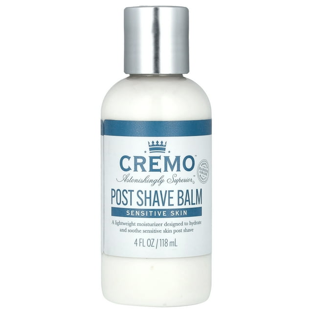 Cremo Post Shave Balm, Sensitive Skin, 4 fl oz ( 118 ml) - Walmart.com