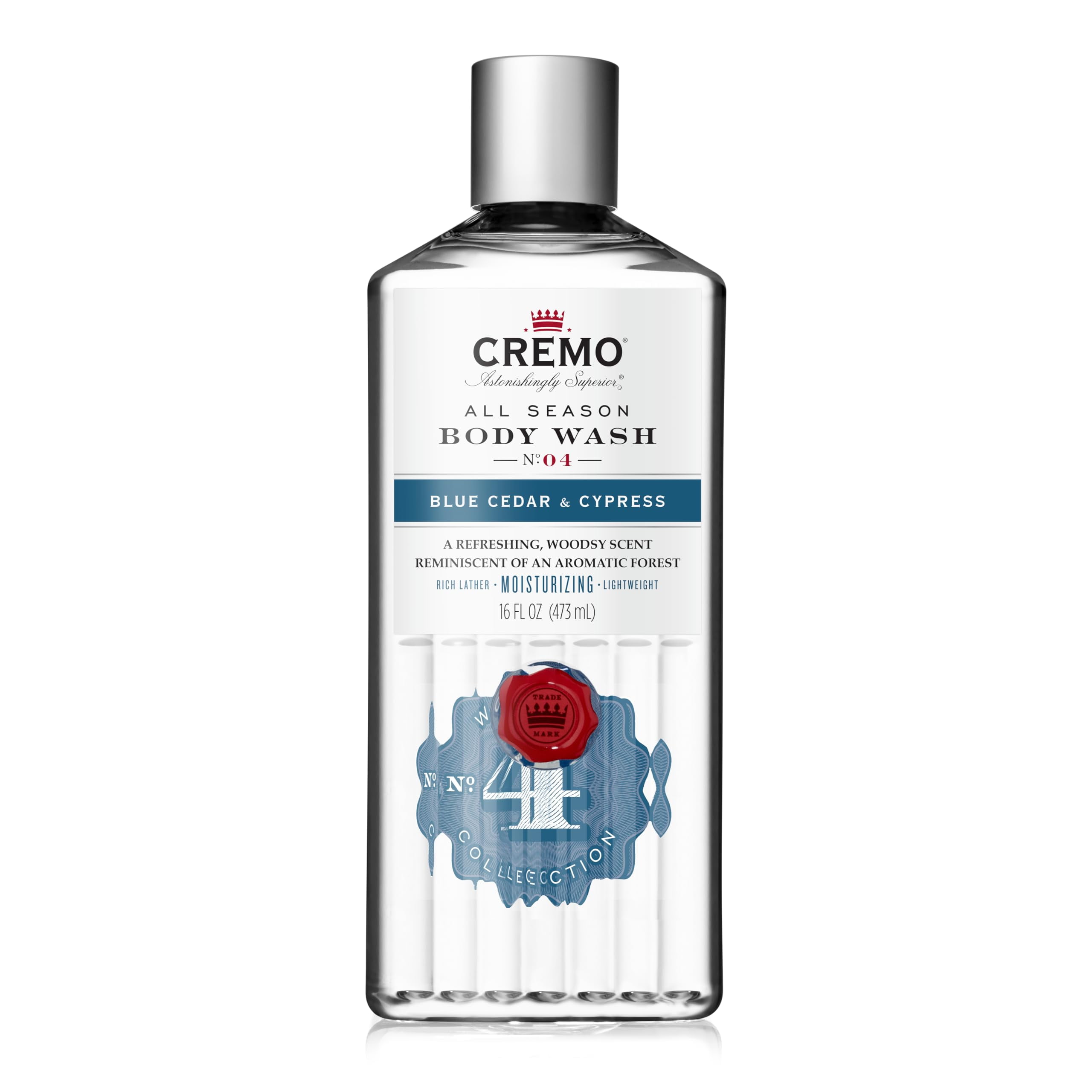Cremo Rich-Lathering Blue Cedar & Cypress Body Wash for Men, A Woodsy ...