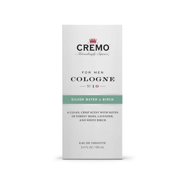 Cremo Silver Water & Birch Cologne Spray, A Crisp Scent with Notes of ...