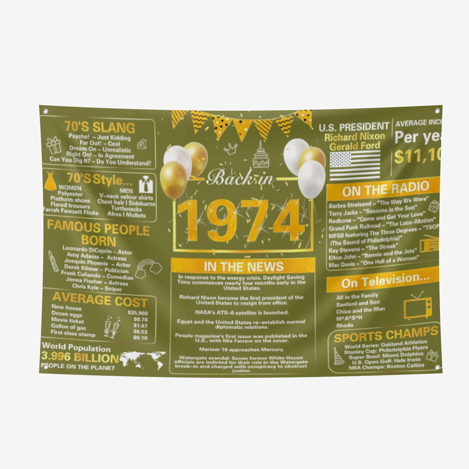 Crenics 50th Birthday Decorations for 1974 – Black and Gold Back in ...