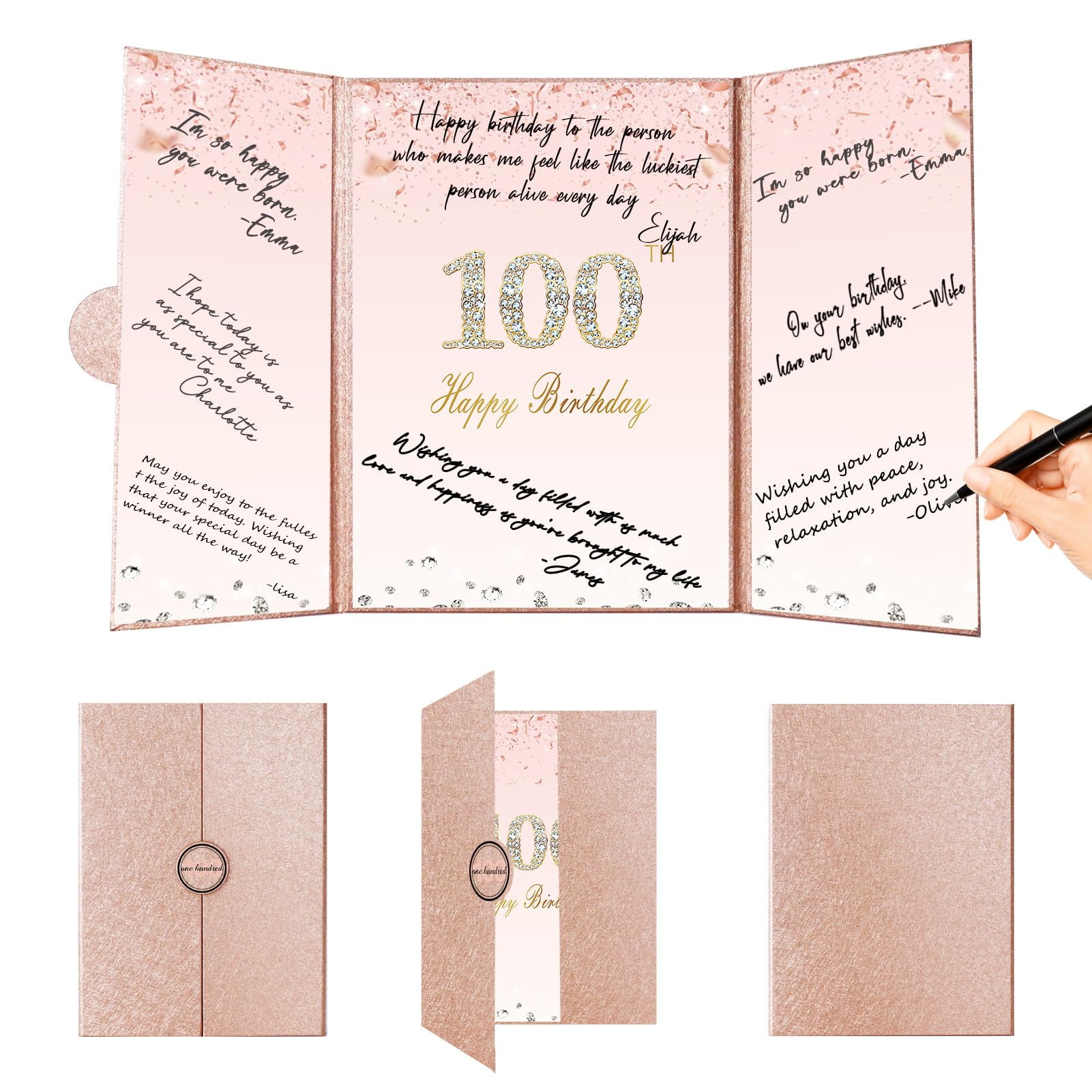 Crenics Rose Gold 100th Birthday Decorations, SMRCreative 100th ...