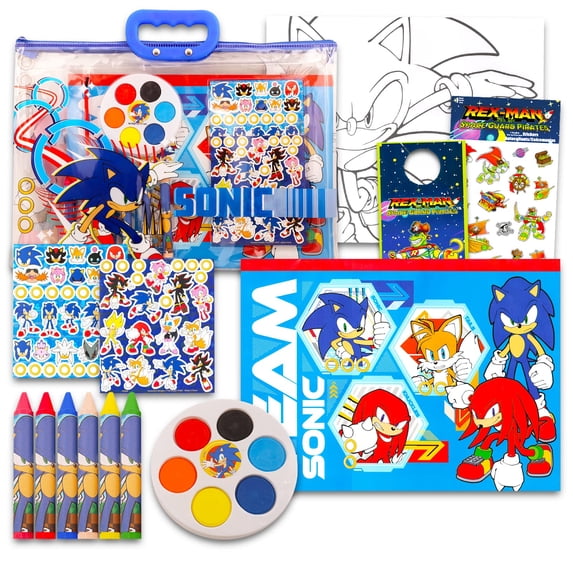 Crenstone Sonic Craft Kit, Drawing and Painting Set for Kids, Stickers ...