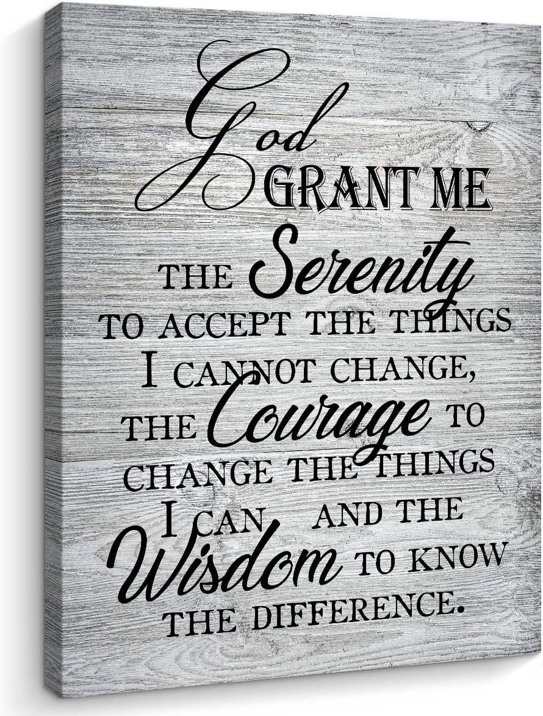 Creoate Serenity Prayer Canvas Wall Art, God Grant Me the Serenity ...