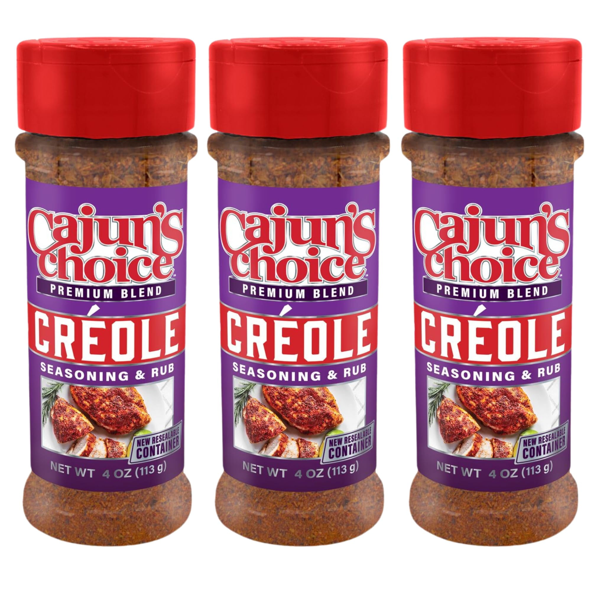 Creole Seasoning 3.8 oz Cajun's Choice Louisiana Foods (Pack of 3) E22 ...