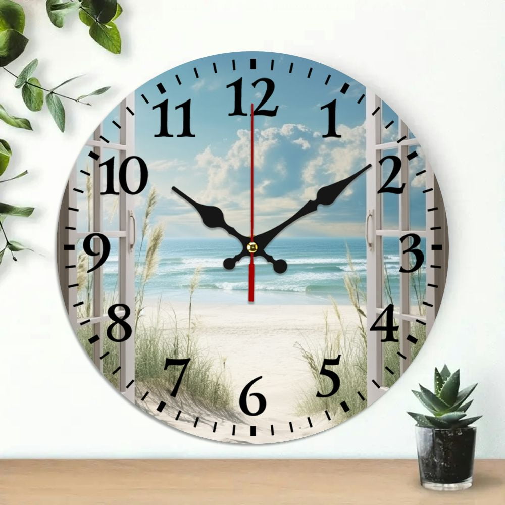 Creowell 10 Inch Magic Realism Theme Wooden Wall Clock for Home Decor ...