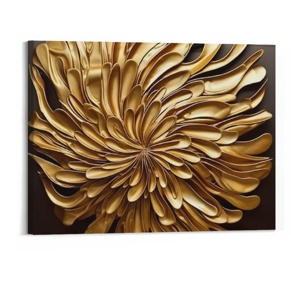 Creowell Abstract Art Oil Paintings on Canvas metal golden Gradient ...