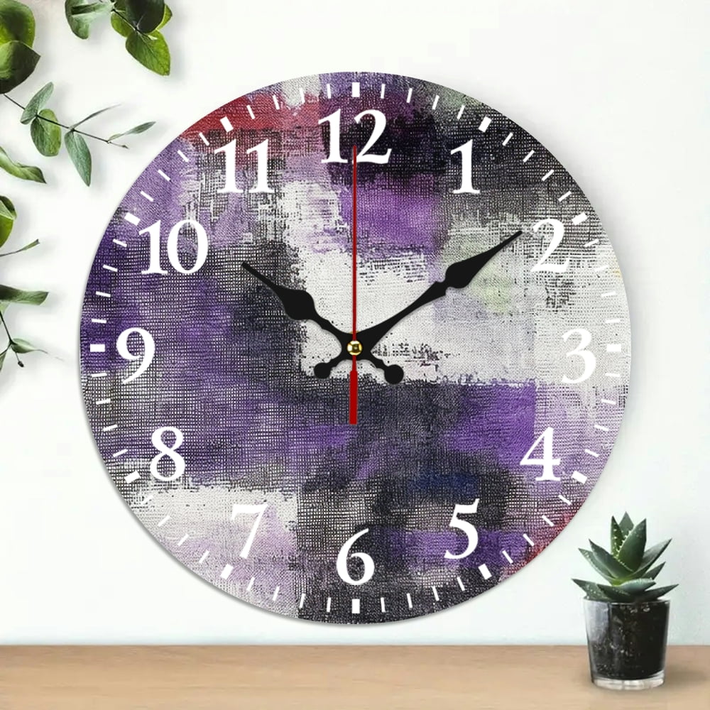 Creowell Abstract Art Wall Clock 10 Inch Frameless Decor for Home ...