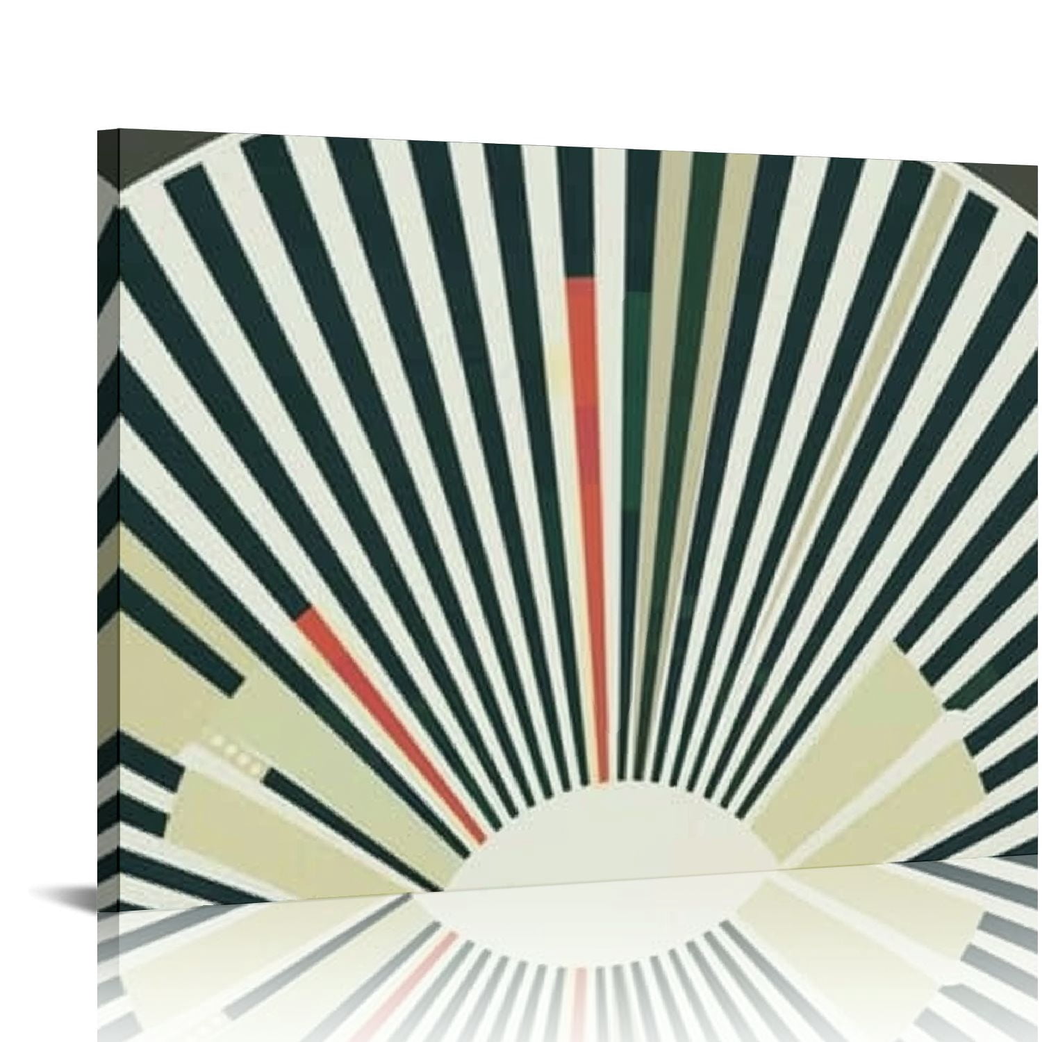 Creowell Abstract Boho Sun Sage Green Framed Canvas Wall Art Decor ...
