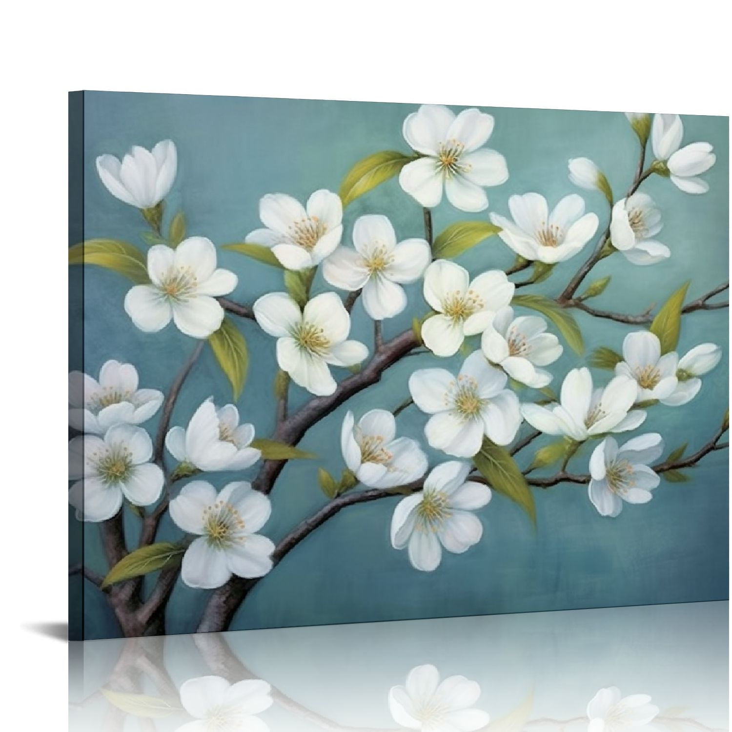 Creowell Abstract Flower Canvas Wall Art: Cherry Blossom Artwork ...