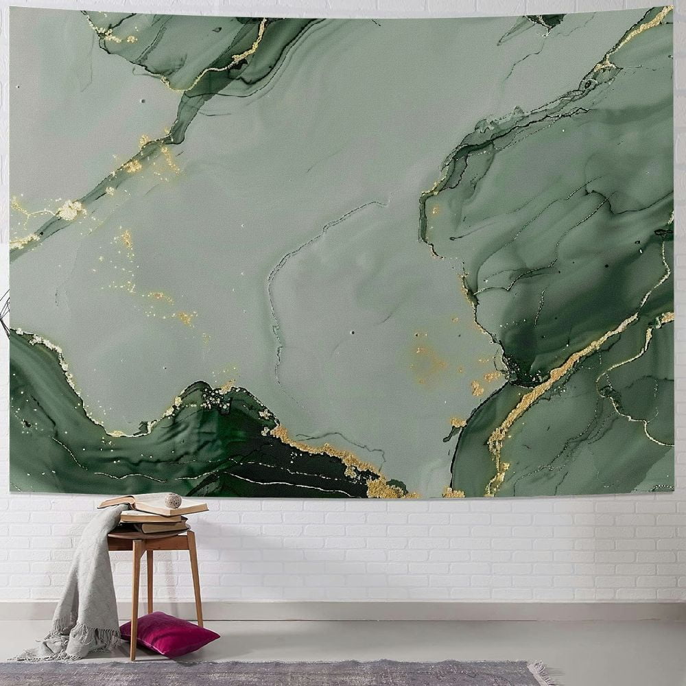 Creowell Abstract Marble Texture Tapestry Wall Hanging Tapestries Sage ...