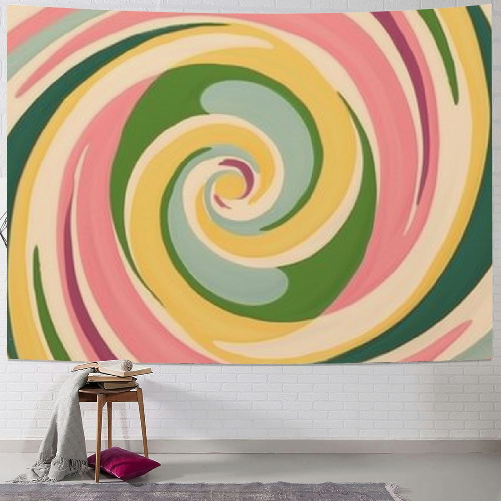 Creowell Abstract Swirl Retro Tapestry for Bedroom,70s 80s Vintage Cute ...
