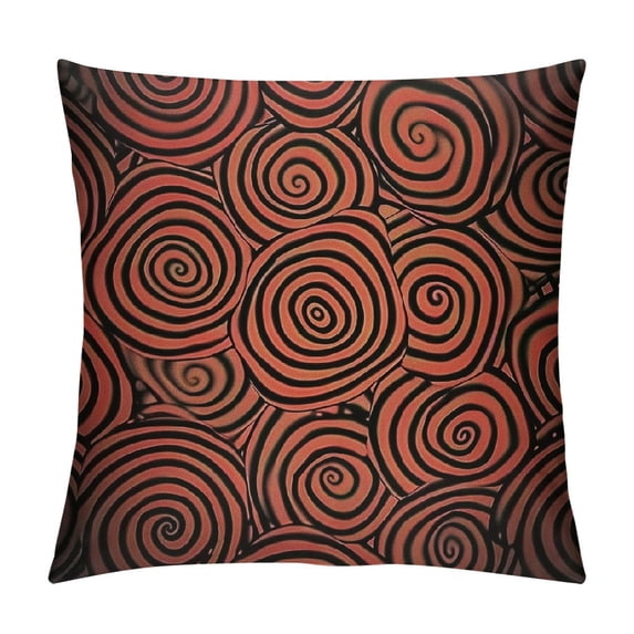 Creowell Abstract Throw Pillow Cushion Cover, Swirl Spirals Design with ...