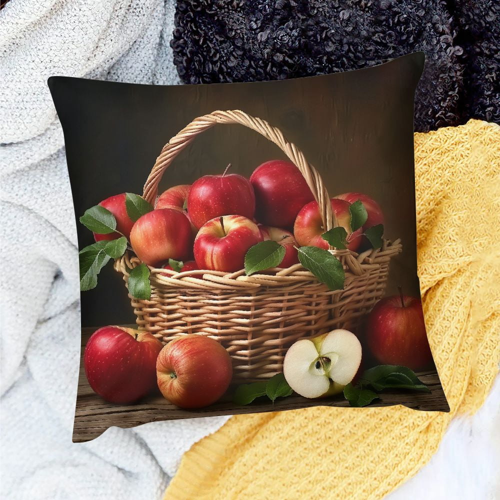 Creowell Apples Theme Pillow Case for Home Sofa Couch Decor, Set of 1 ...