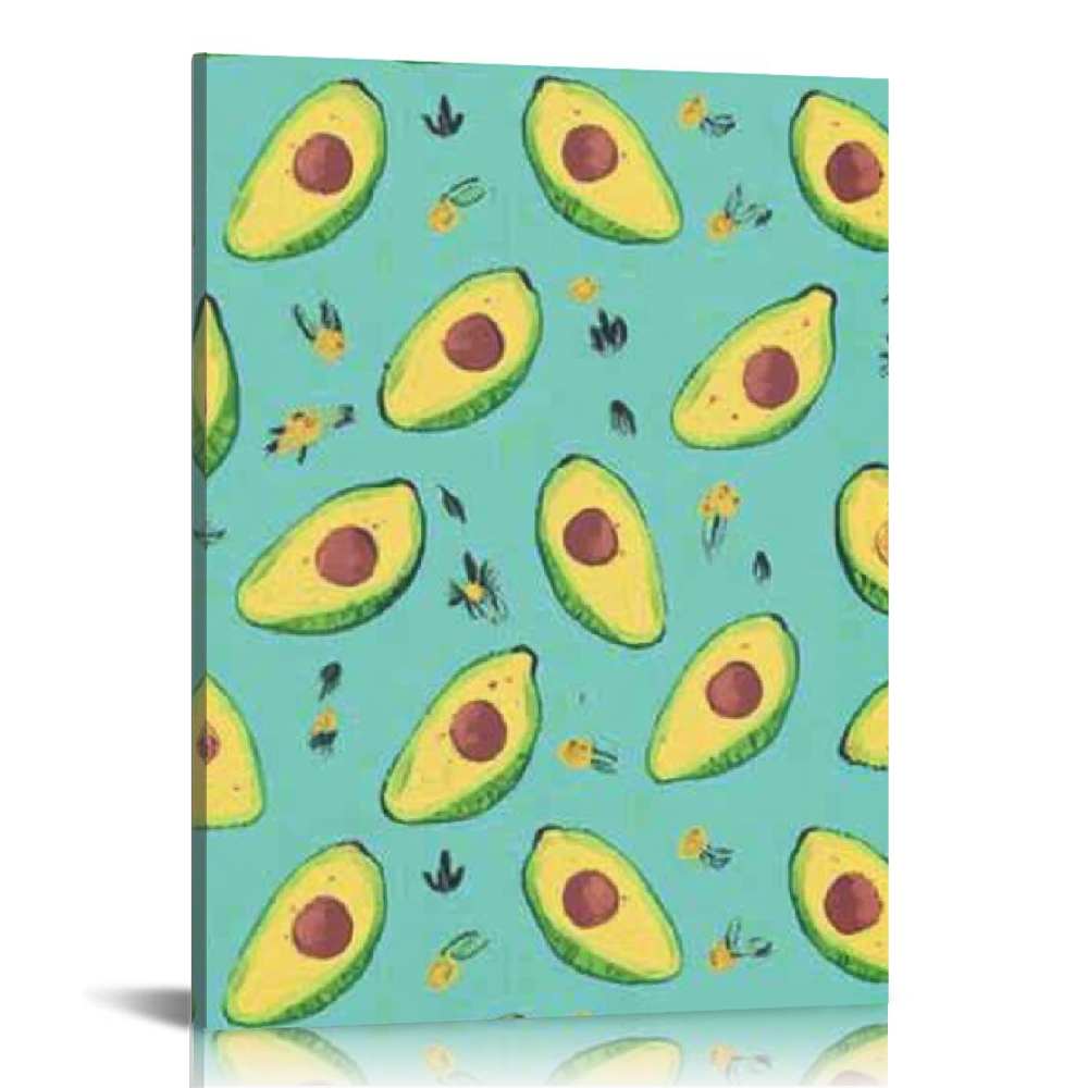 Creowell Avocado Art Modern Canvas Prints Wall Decor for Home 12x16in ...