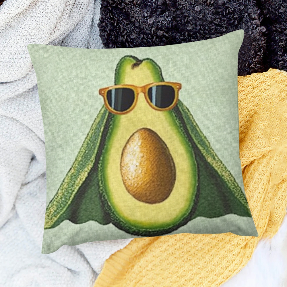 Creowell Avocado Sunglasses Cape Pillow Cover Indoor Decoration 18x18in ...