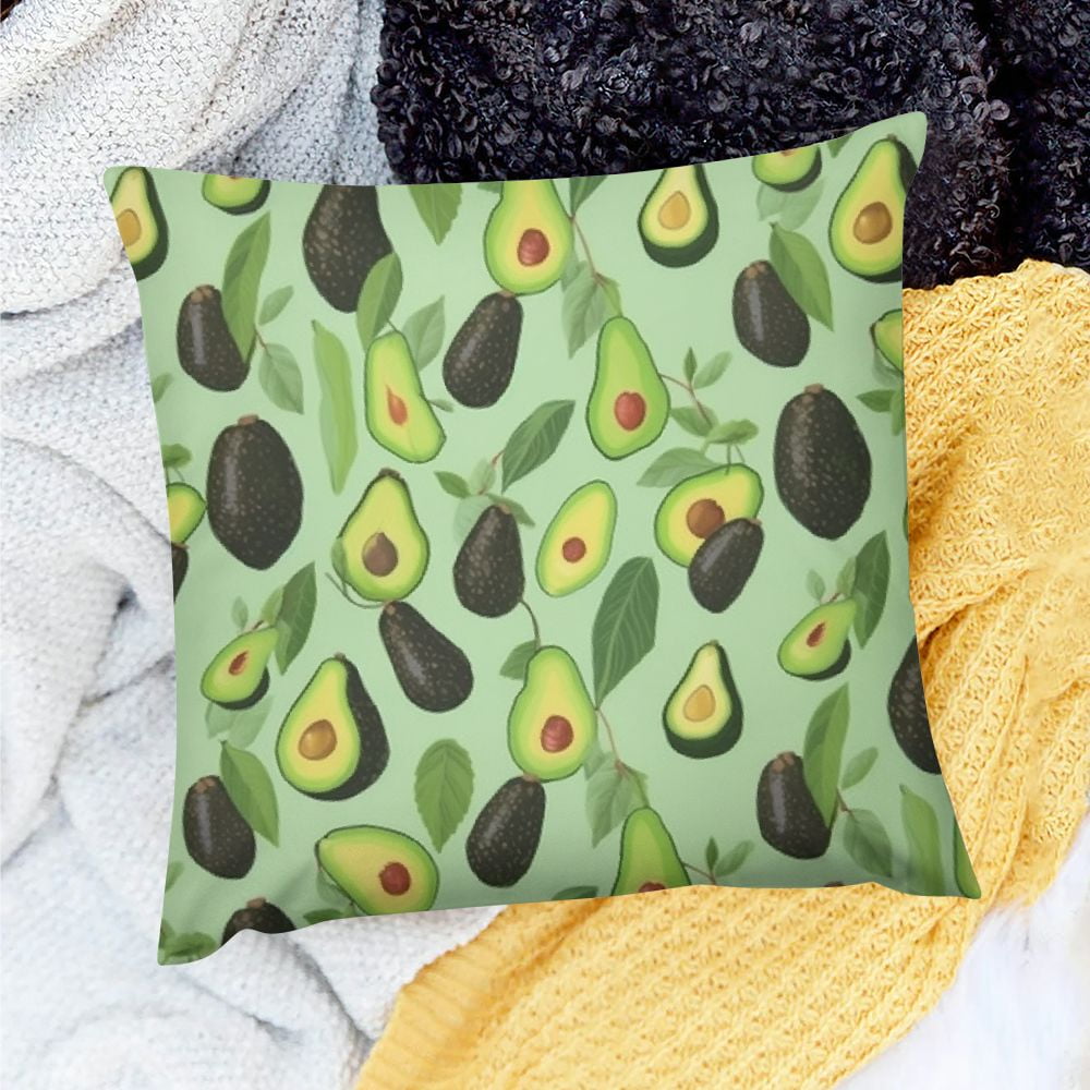 Creowell Avocados Green Leaf Pillow Cushion Case Farmhouse Decor for ...