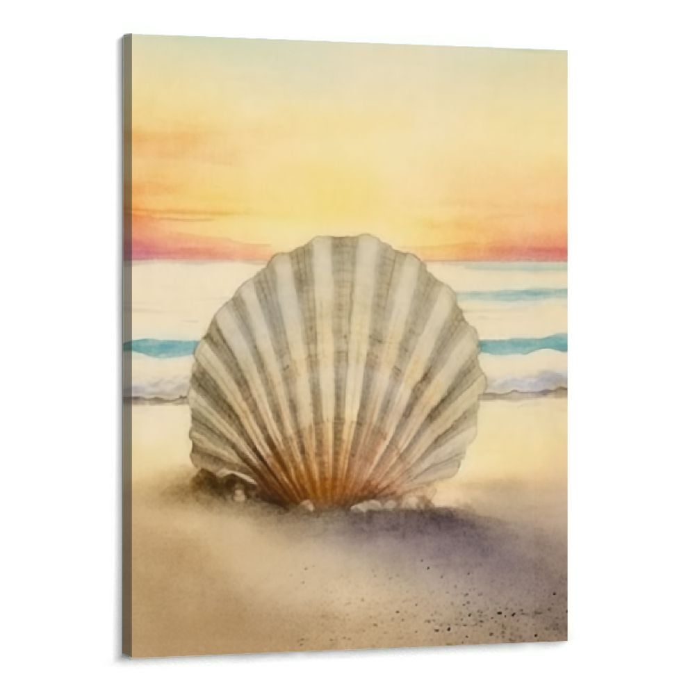 Creowell Beach Canvas Wall Art Starfish: Beach Pictures Seashell Wall ...