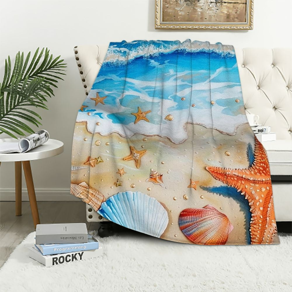 Creowell Beach Throw Blanket, Adorable Super-Soft Extra-Large Beach ...