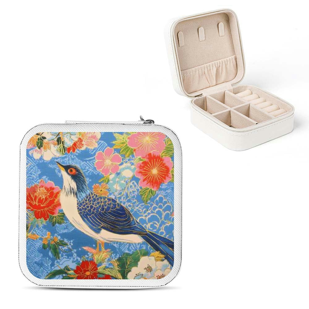 Creowell Bird Floral Pattern Jewelry Box for Necklaces Rings Earrings ...